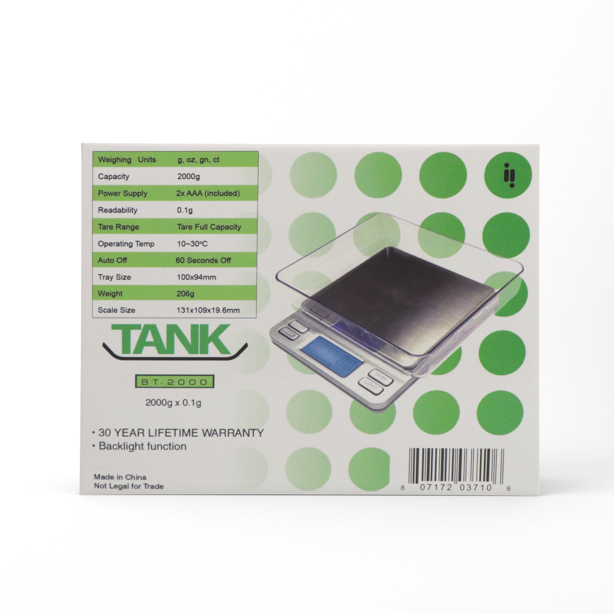 Tank Digital Scale, 2000g x 0.1g – Infynitiscales
